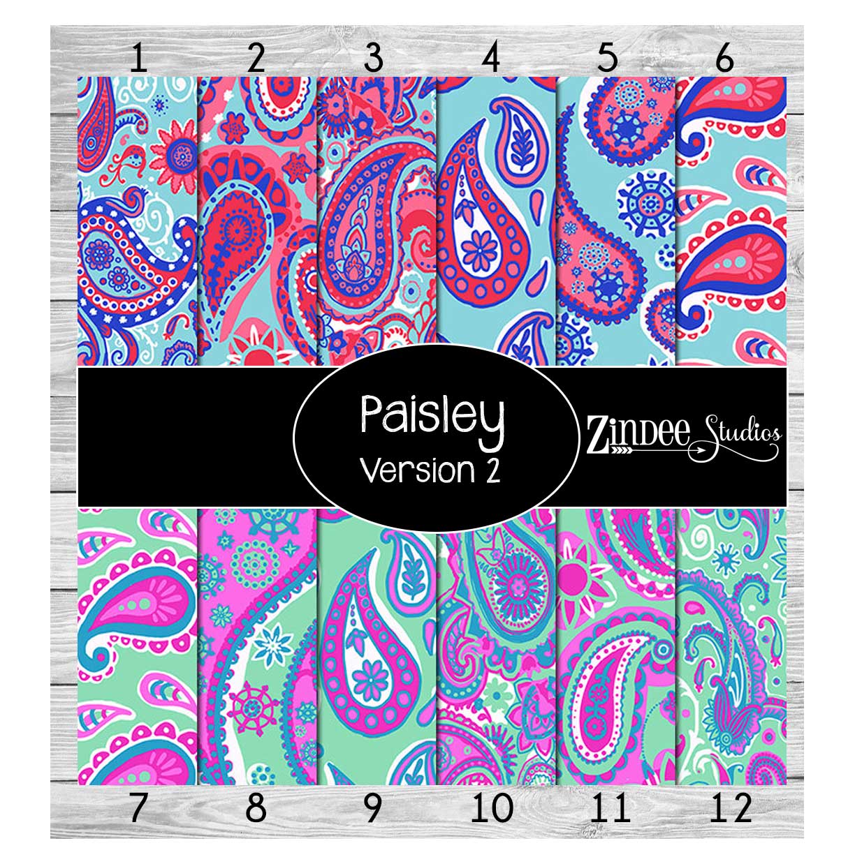 Paisley Print Vinyl Version 2 – Zindee Studios