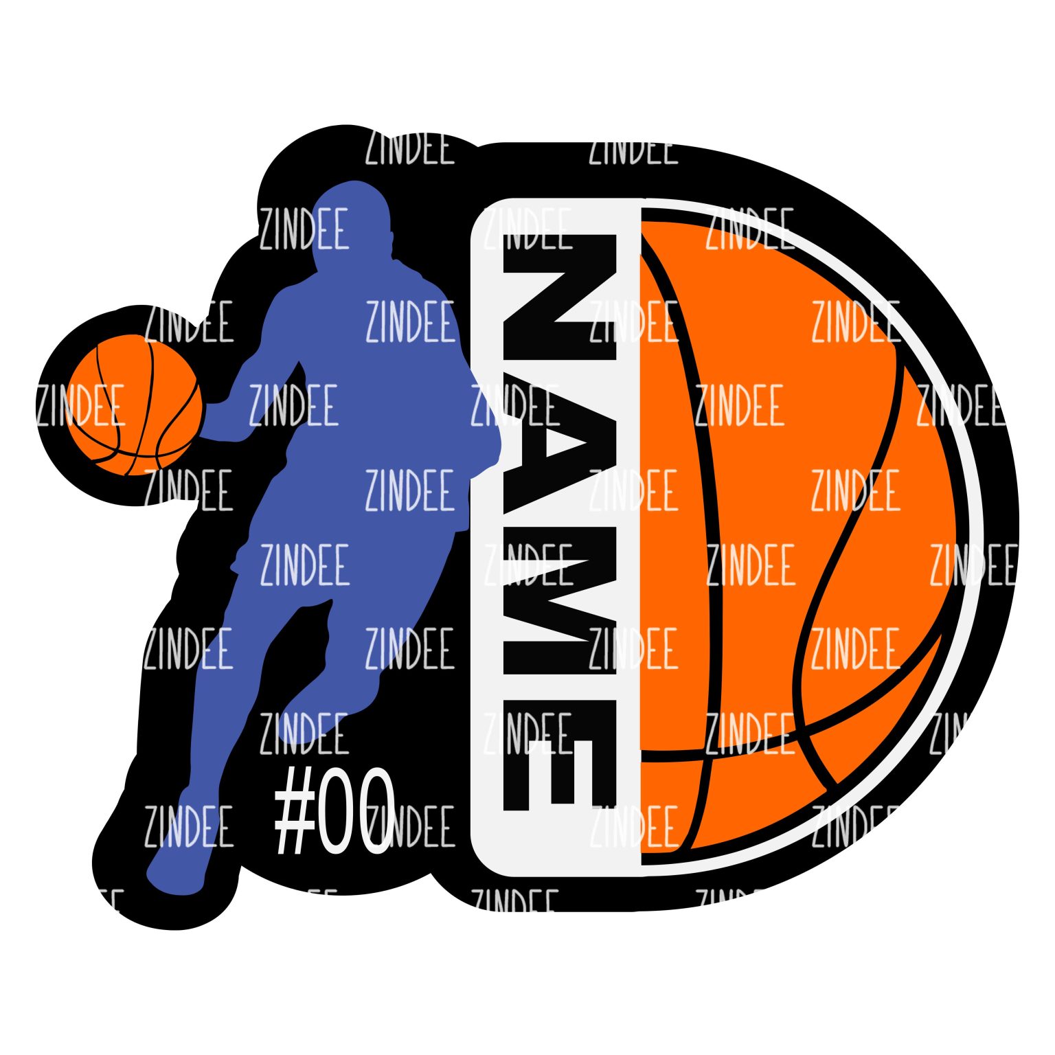 Basketball Tag (BOY) Acrylic Blank- Sticker- UV DTF (2 inch) NO HOLE ...