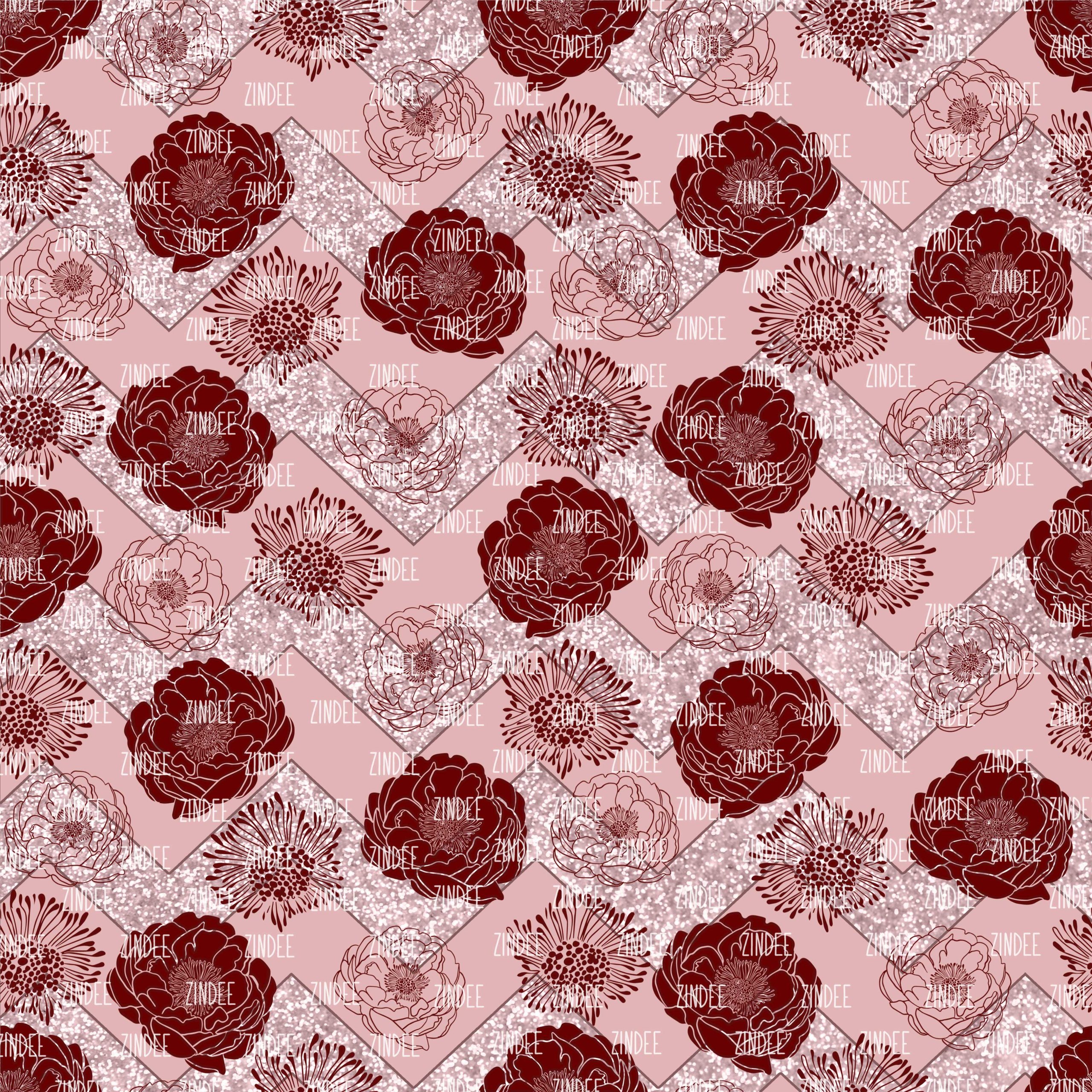 Pink Glitter Chevron