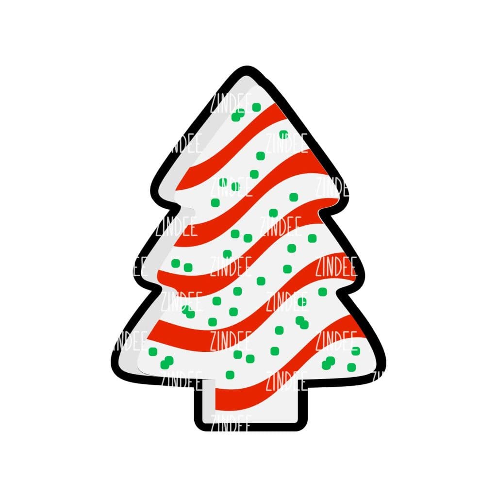Christmas Tree Cake Acrylic Blank- Sticker- UV DTF (1.5 inch) – Zindee