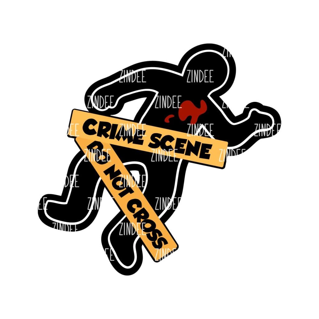 Crime Scene Body Acrylic Blank- Sticker- UV DTF (1.5 inch) – Zindee