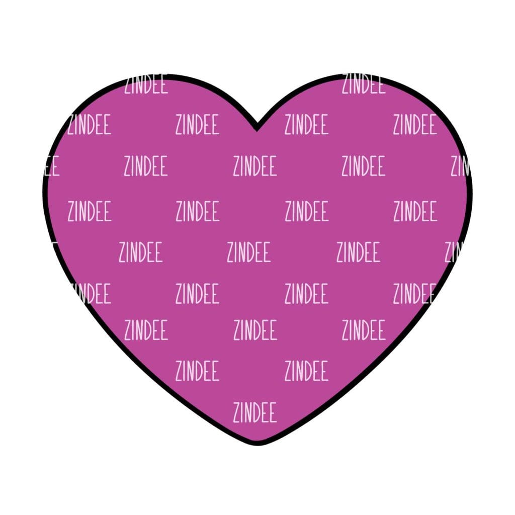 Heart – Acrylic Keychain Blank (2.5″) | Optional Sticker or UV DTF – Zindee