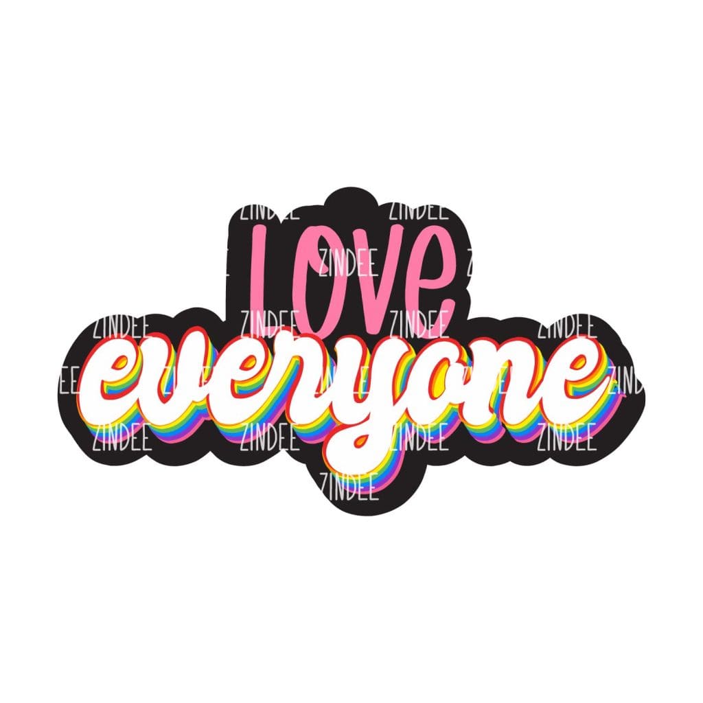 Love Everyone – Mini Acrylic Charm Blank (1.5″) | Optional Sticker or ...