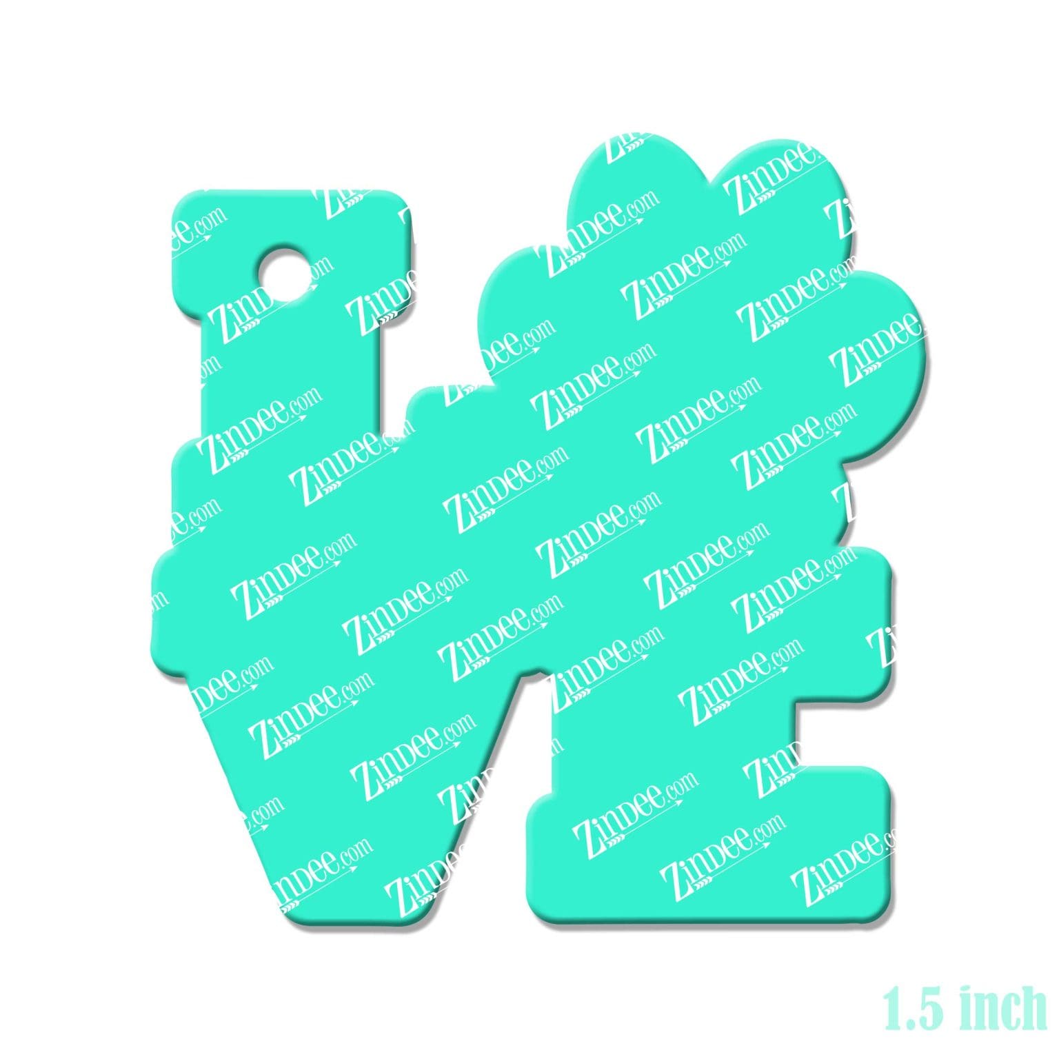 Love Paw Print Acrylic Blank- Sticker- UV DTF (1.5 inch) – Zindee