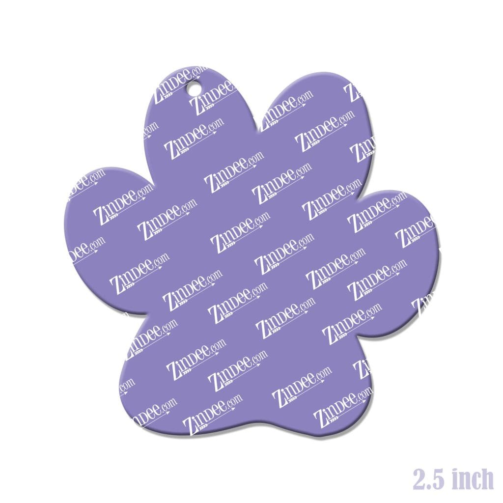 Paw Print Acrylic Blank- Sticker- UV DTF (2.5 inch) – Zindee