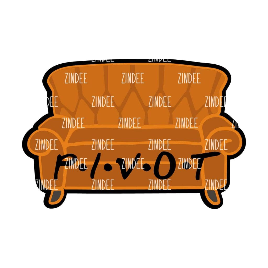 Pivot Couch – Mini Acrylic Charm Blank (1.5″) | Optional Sticker or UV ...