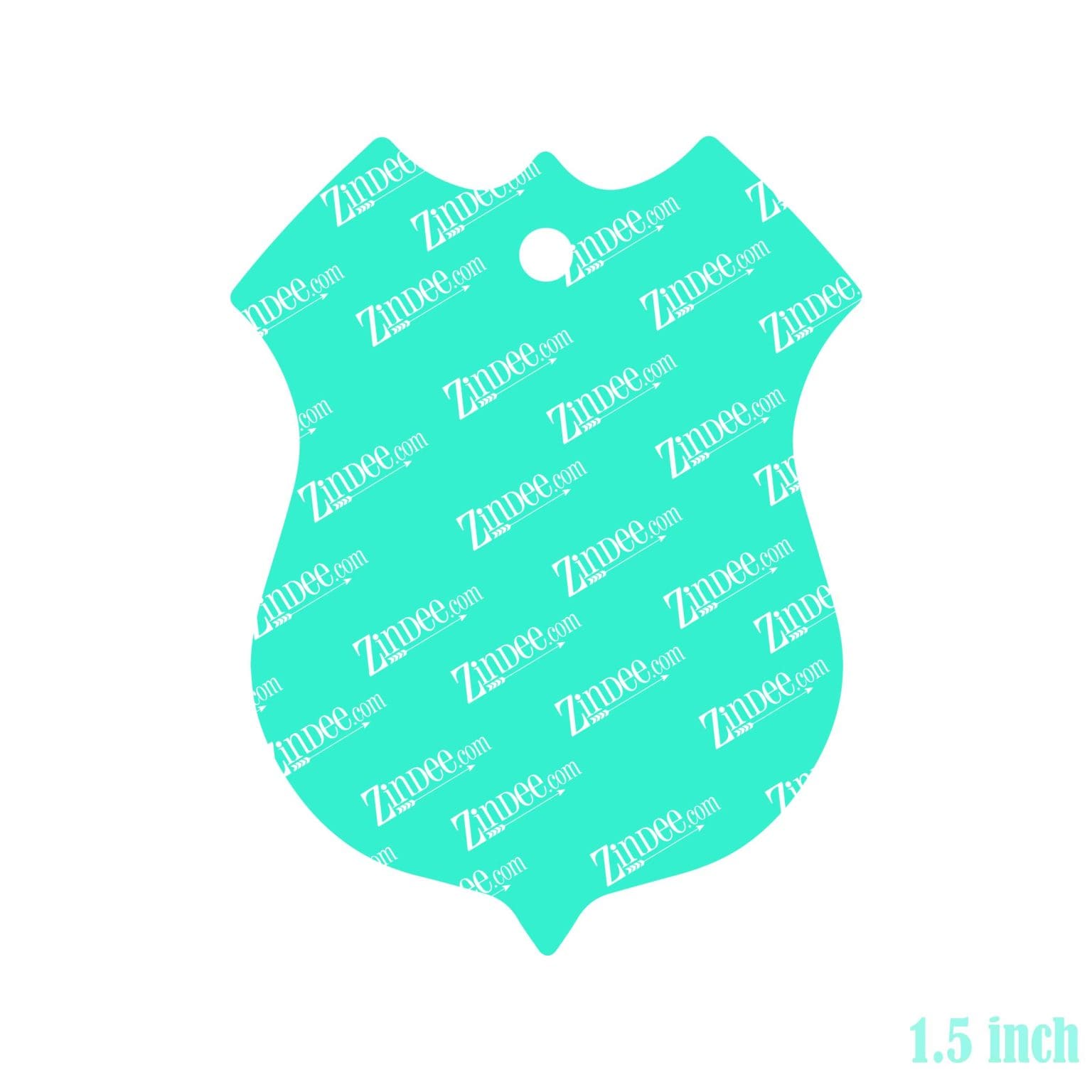 Police Badge Acrylic Blank- Sticker- UV DTF (1.5 inch) – Zindee