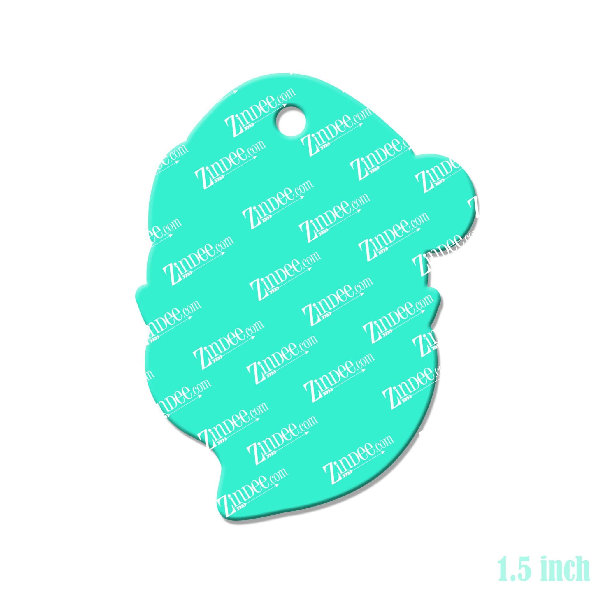 Santa Claus (Dark Skin) Acrylic Blank- Sticker- UV DTF (1.5 inch) – Zindee