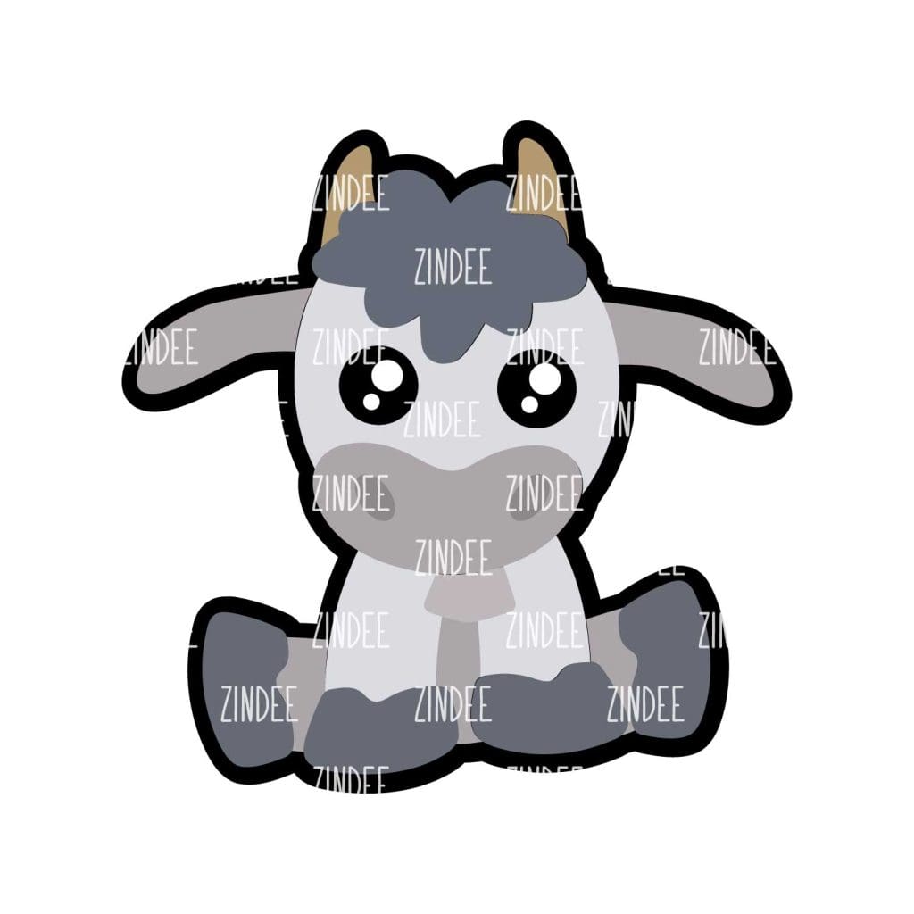 Sitting Goat Acrylic Blank- Sticker- UV DTF (1.5 inch) – Zindee