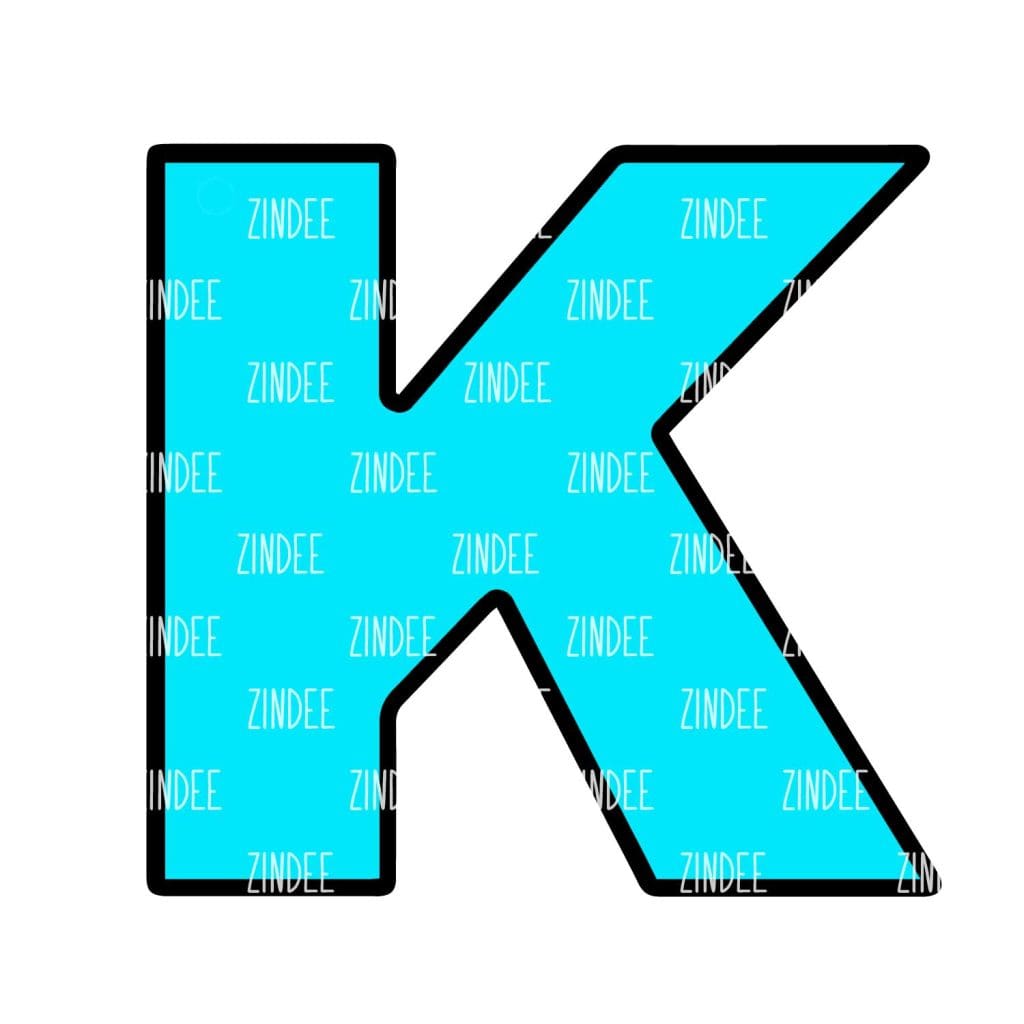 Letter K Acrylic Blank- Sticker- UV DTF (1.5 inch) – Zindee