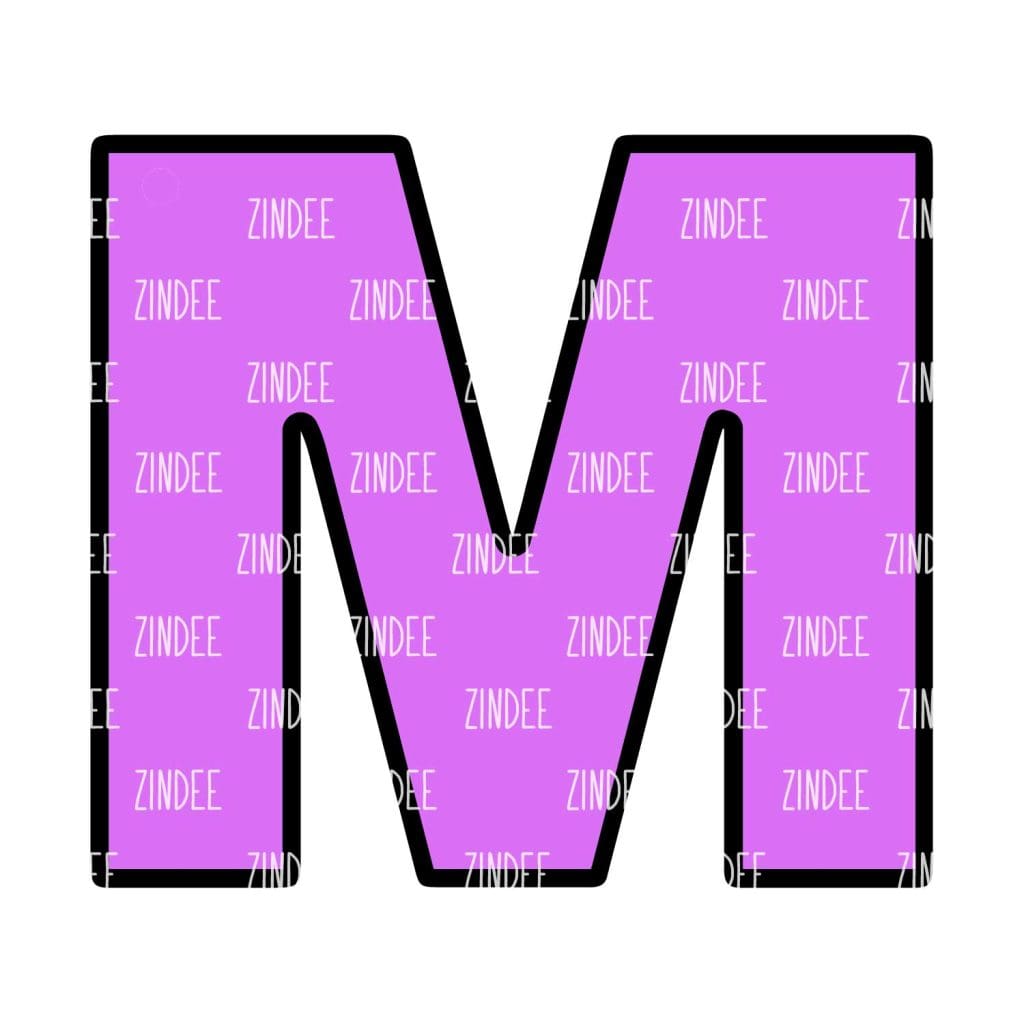 Letter M Acrylic Blank- Sticker- UV DTF (1.5 inch) – Zindee