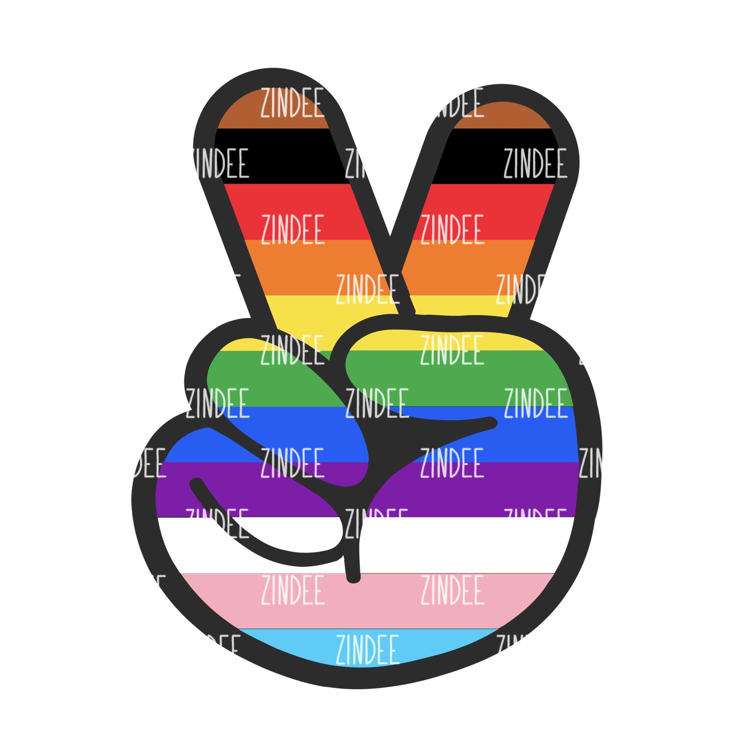 Pride Peace Acrylic Blank- Sticker- UV DTF (1.5 inch) – Zindee