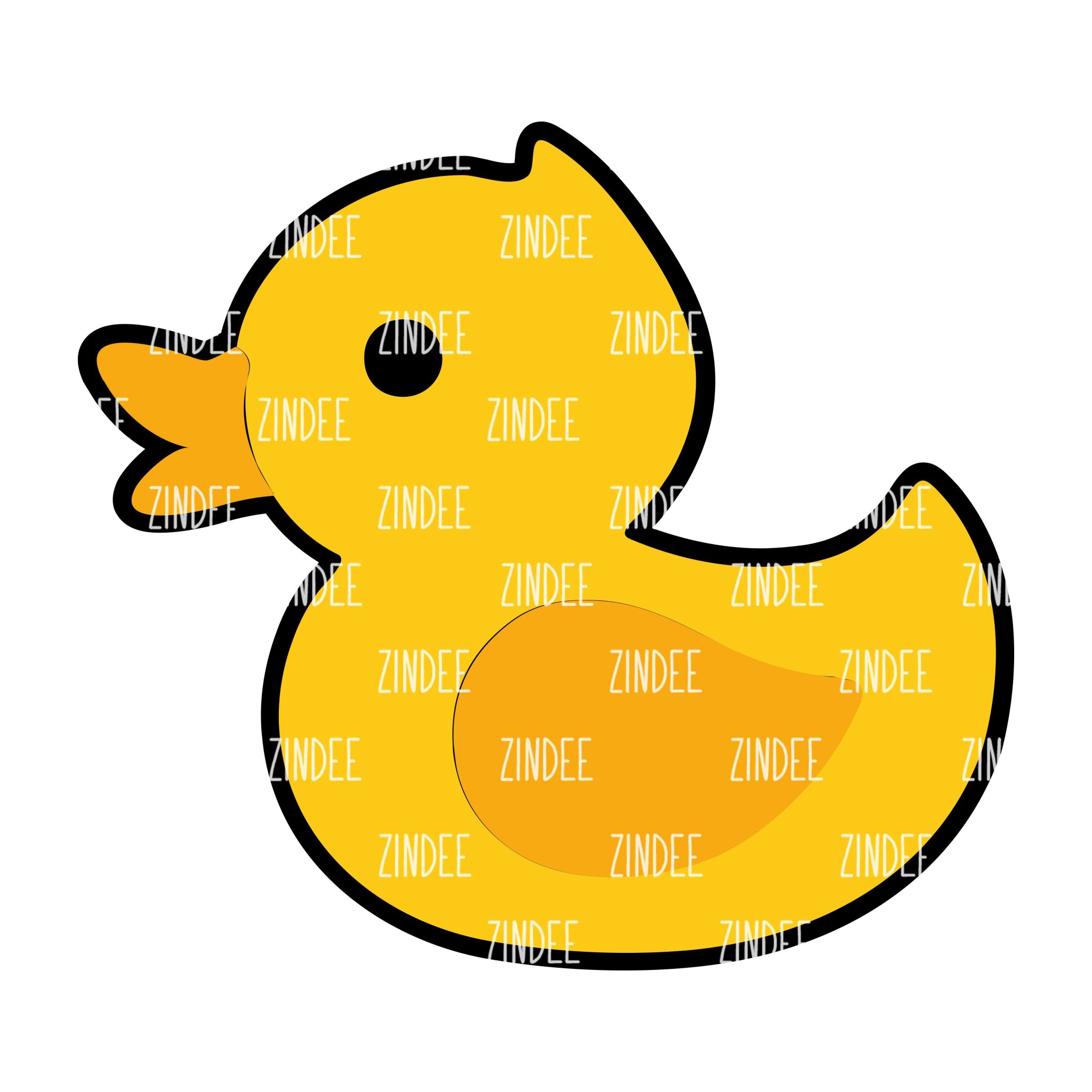 Rubber Ducky Acrylic Blank- Sticker- UV DTF (3 inch) – Zindee