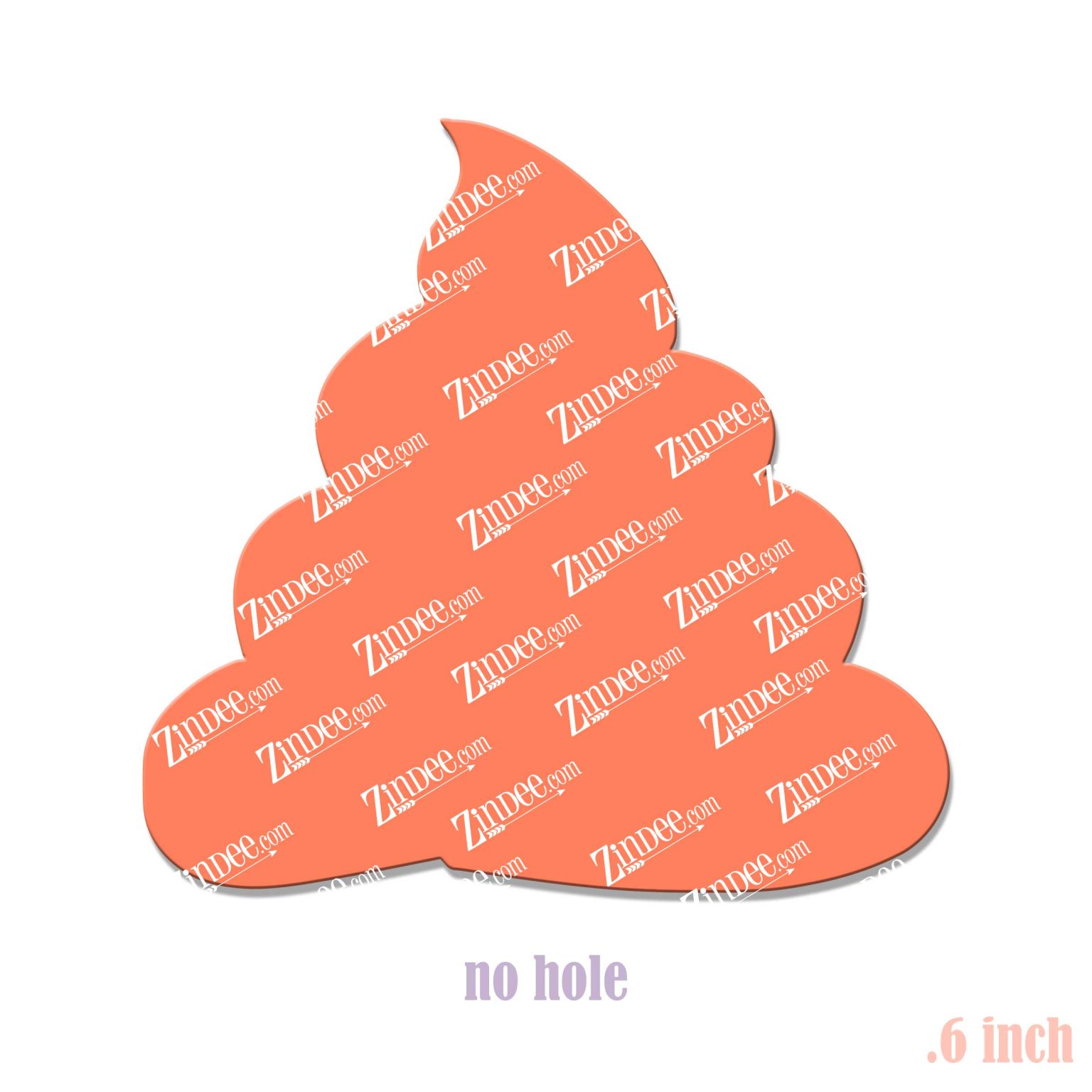 Poop Emoji .6 inch (shaker filler) NO HOLE (10 Pack) – Zindee