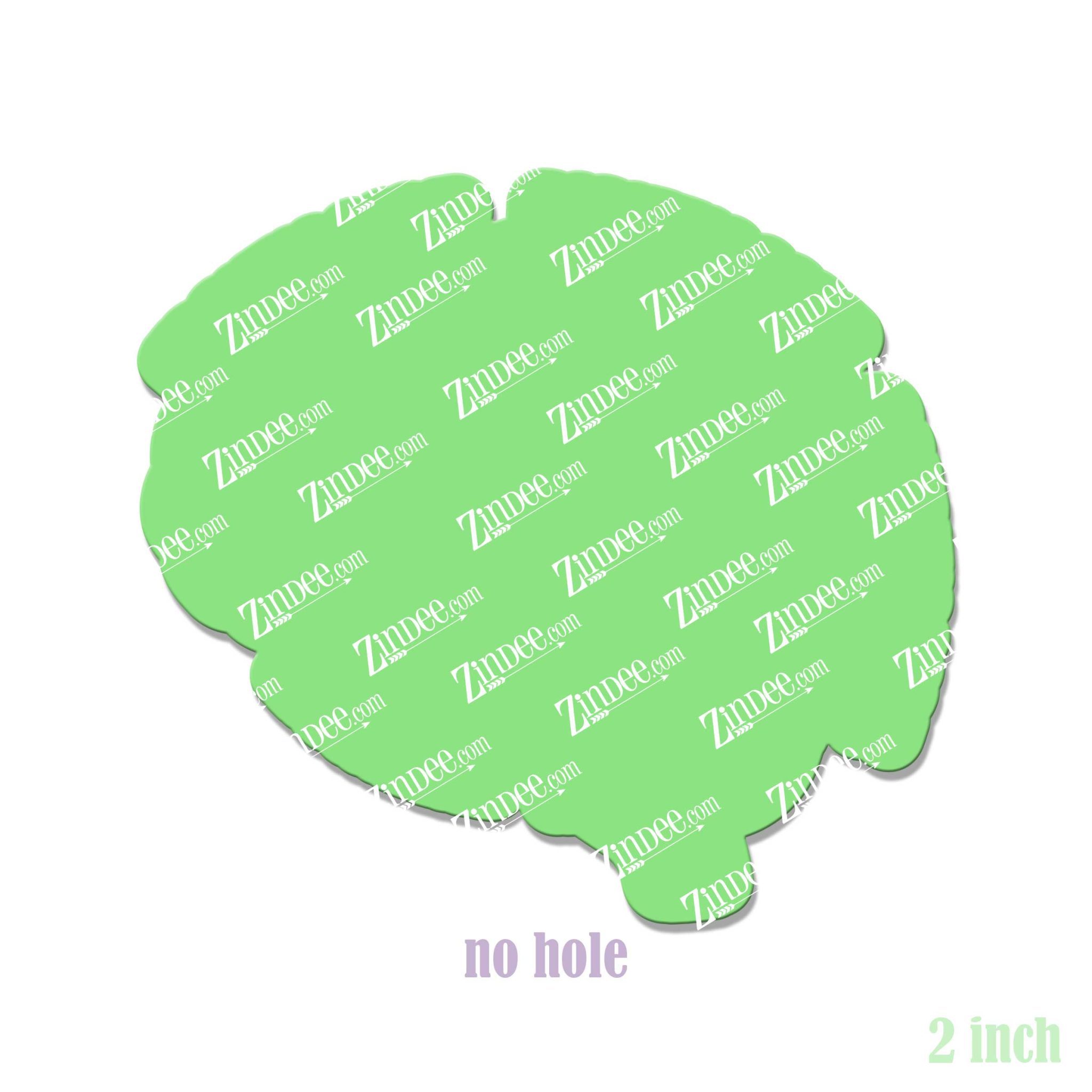 Labeled Brain Acrylic Blank- Sticker- UV DTF (2 inch) NO HOLE – Zindee