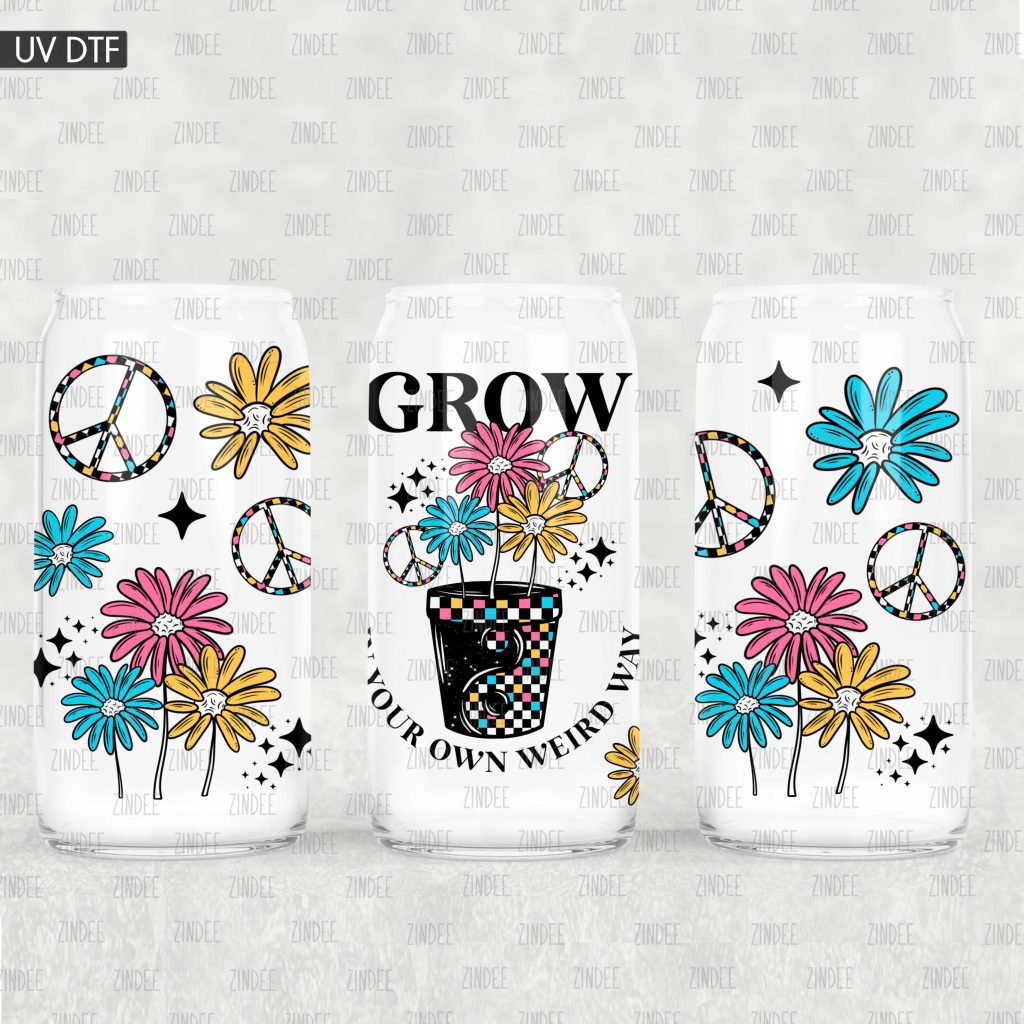 Grow Weird UV DTF Glass Can Wrap – Zindee