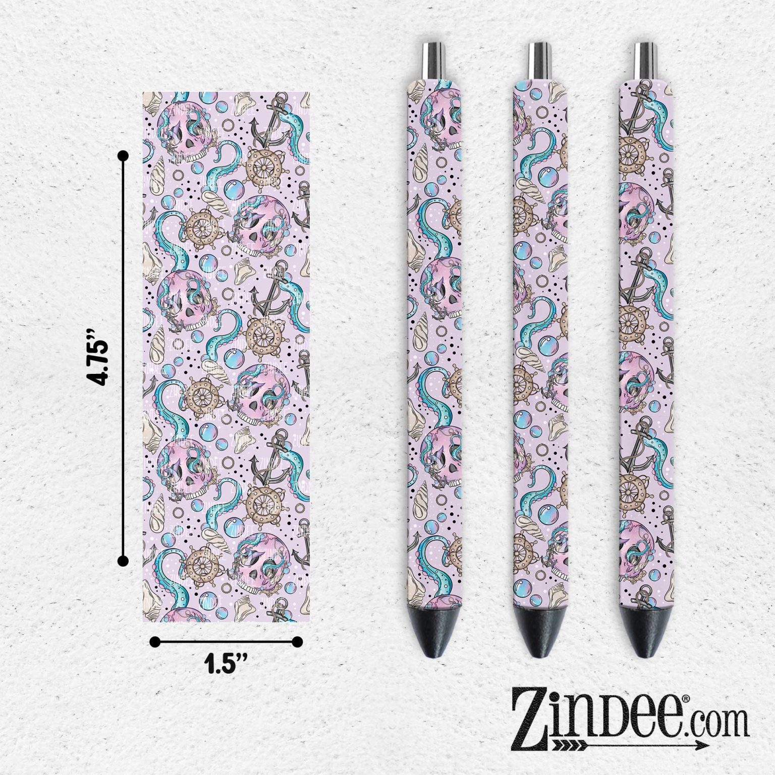 Mermaid Skellies VINYL Pen Wrap – Zindee