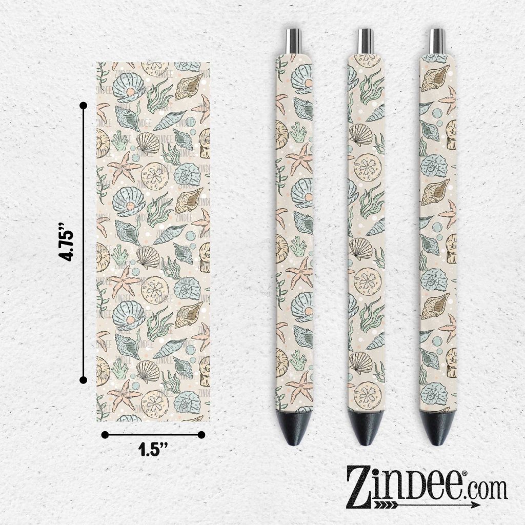 Pastel Seashell VINYL Pen Wrap – Zindee