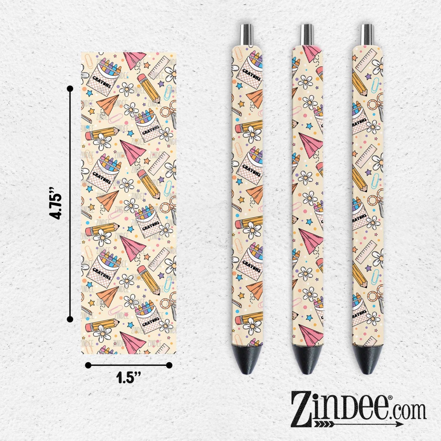 Back To School VINYL Pen Wrap – Zindee