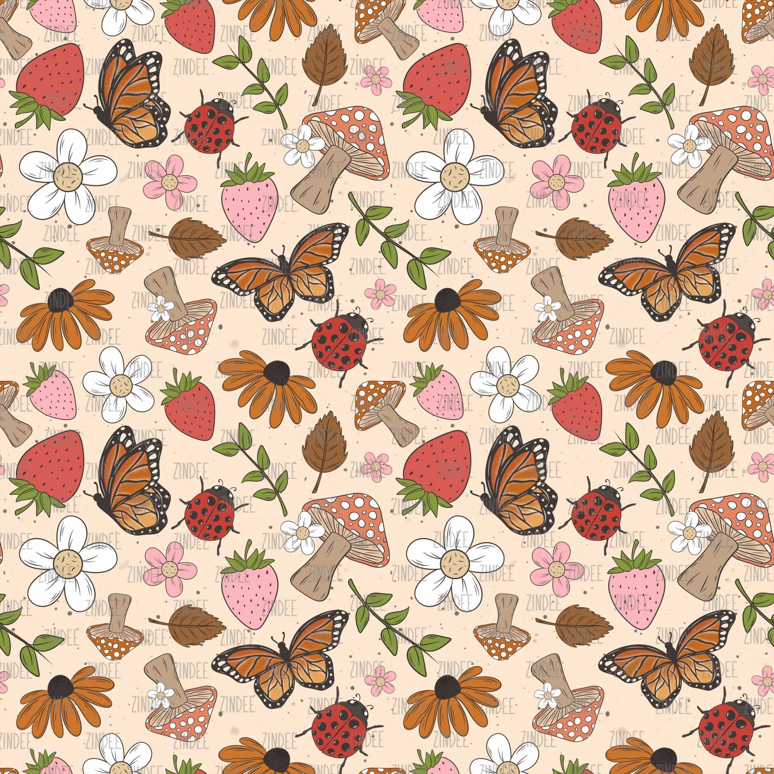 Cottagecore seamless (vinyl) – Zindee