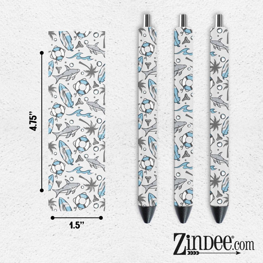 Sharks VINYL Pen Wrap – Zindee