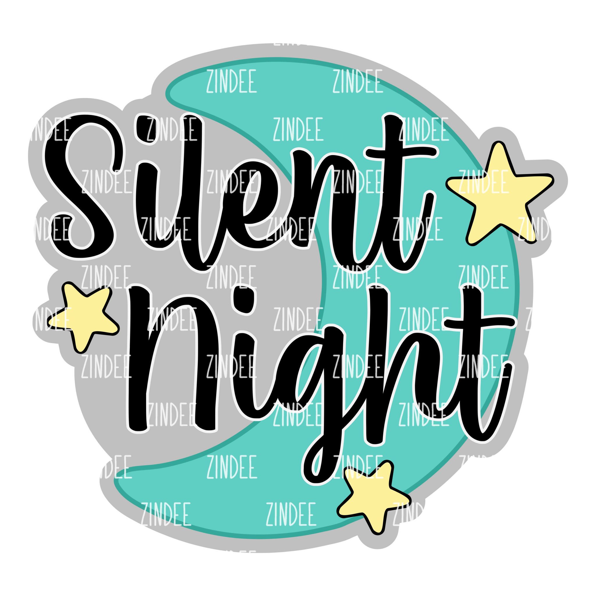 Silent Night Acrylic Blank- Sticker- UV DTF (2 inch) NO HOLE – Zindee