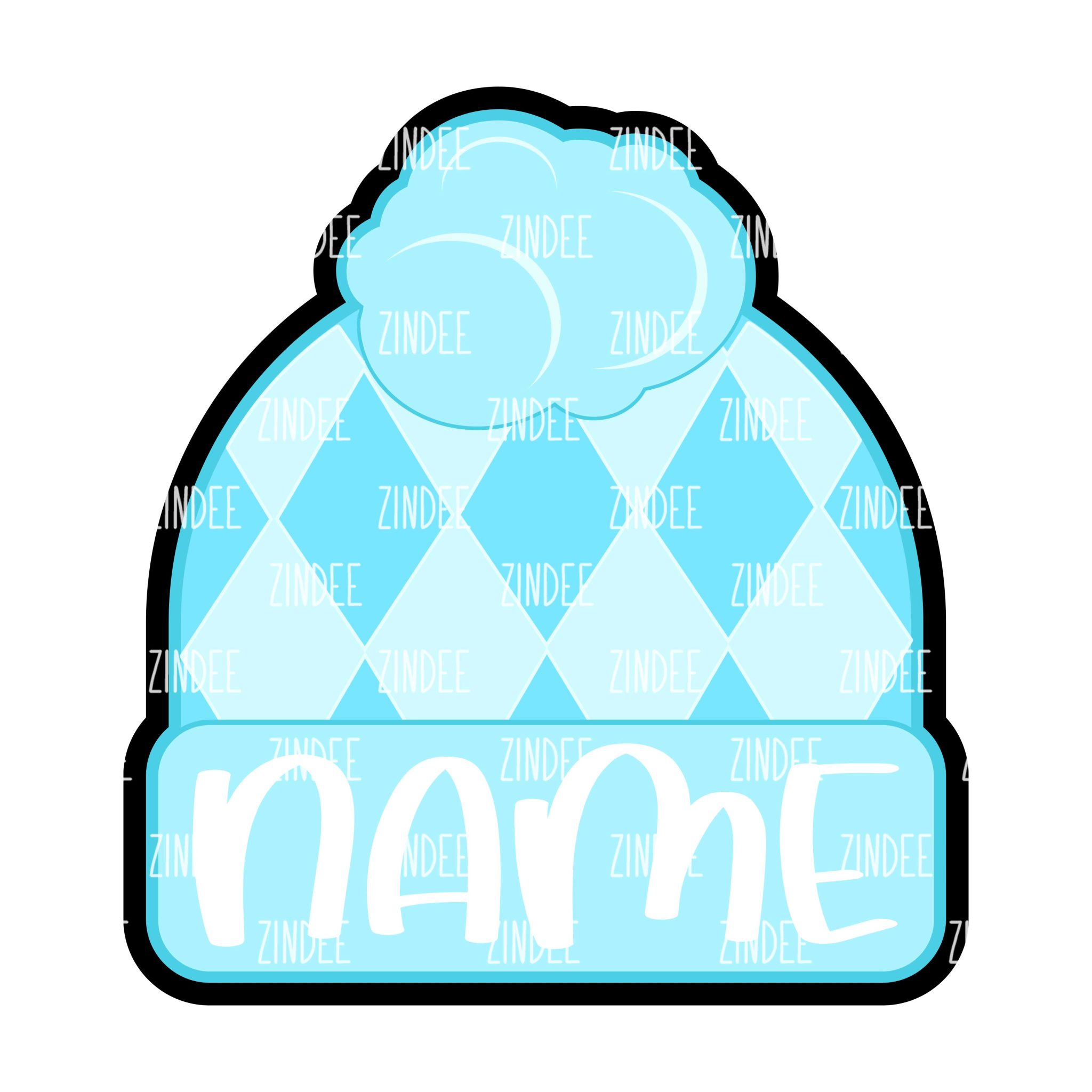 Beanie With Space Acrylic Blank- Sticker- UV DTF (3 inch) – Zindee