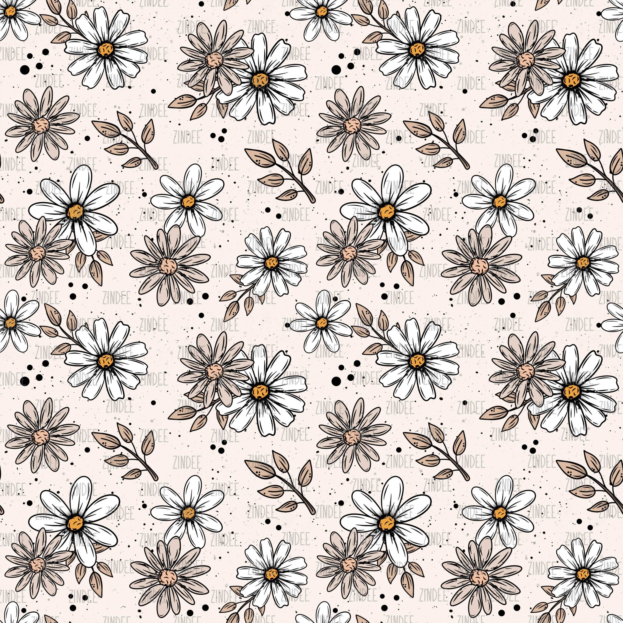 Daisy Dots seamless (Sublimation Sheet) – Zindee