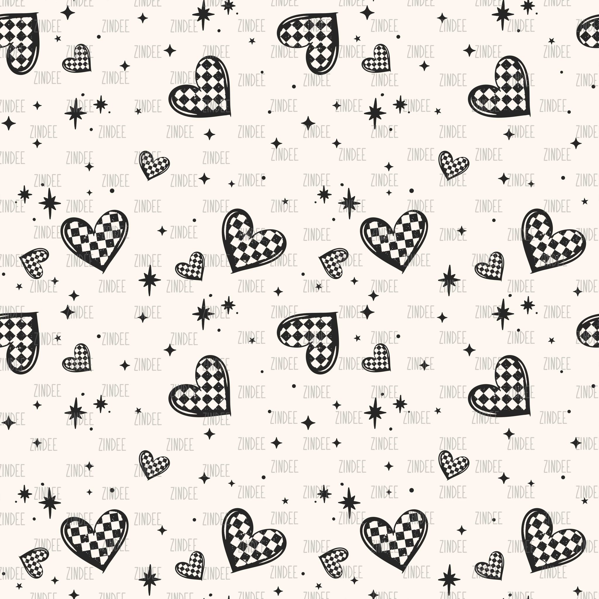 Checker Love seamless (vinyl) – Zindee