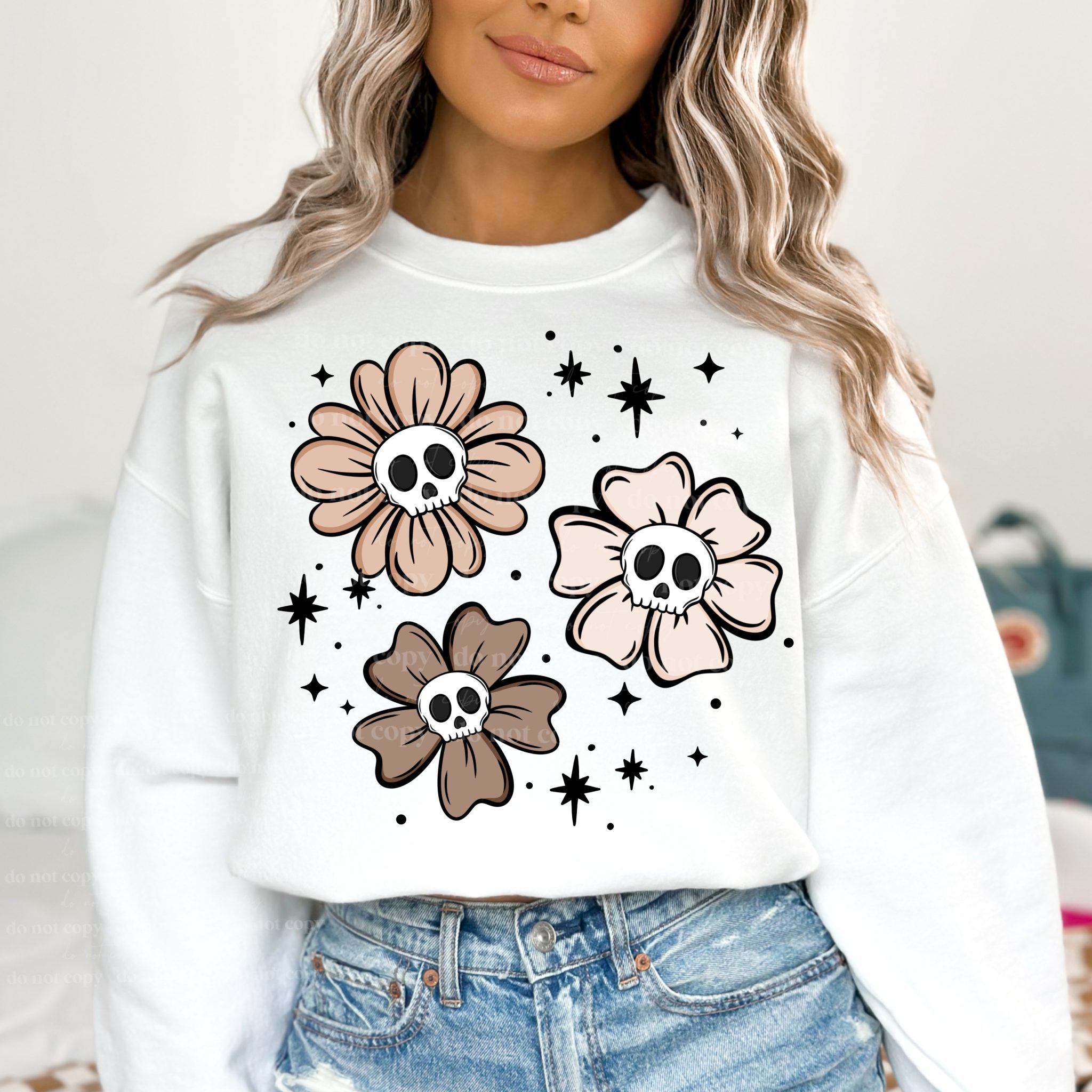 Skellie Florals And Stars DTF Transfer – Zindee