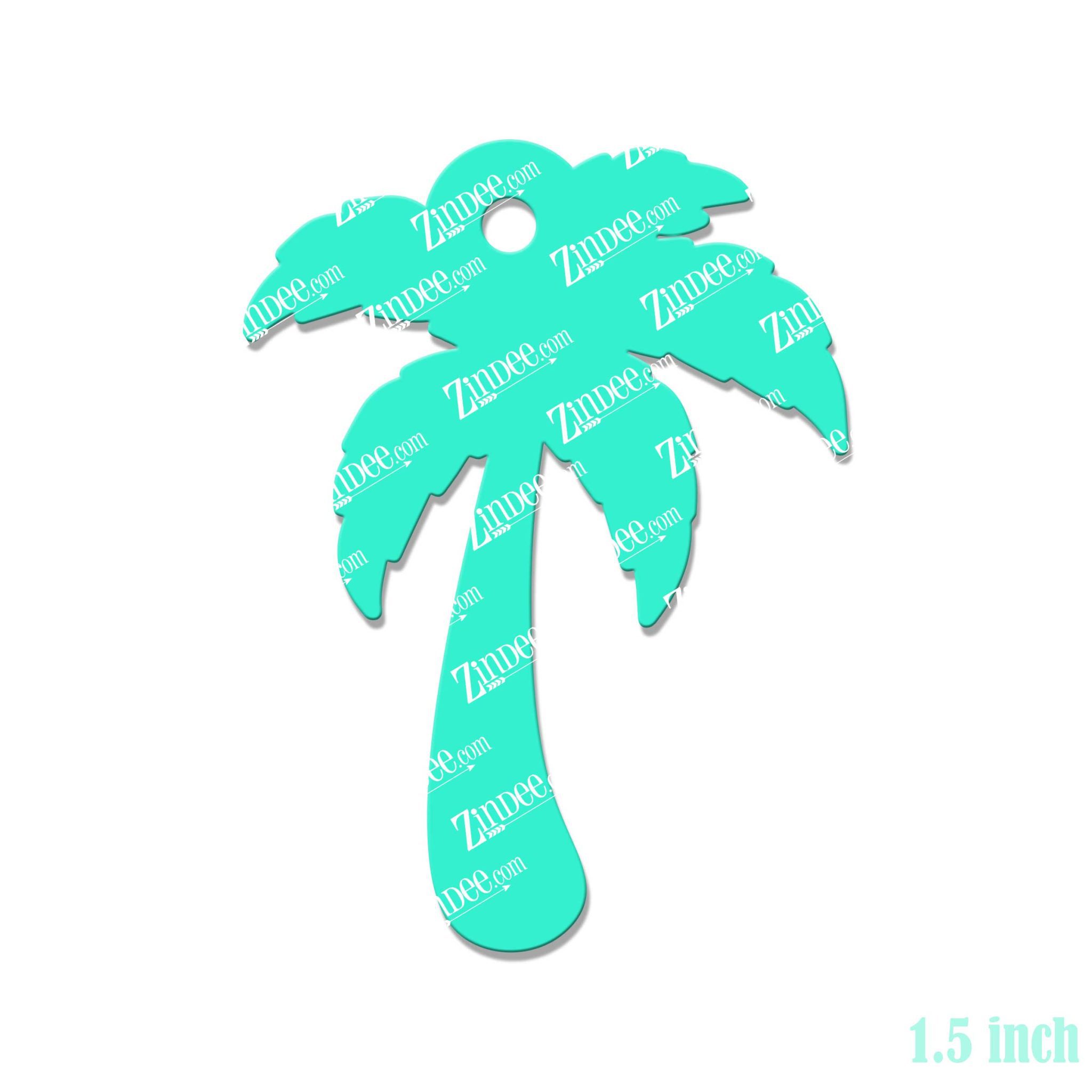 Palm Tree Acrylic Blank- Sticker- UV DTF (1.5 inch) – Zindee