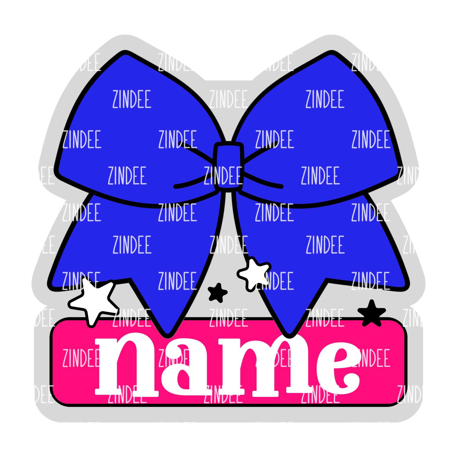 All Star Cheer Tag Acrylic Blank- Sticker- UV DTF (3 inch) – Zindee