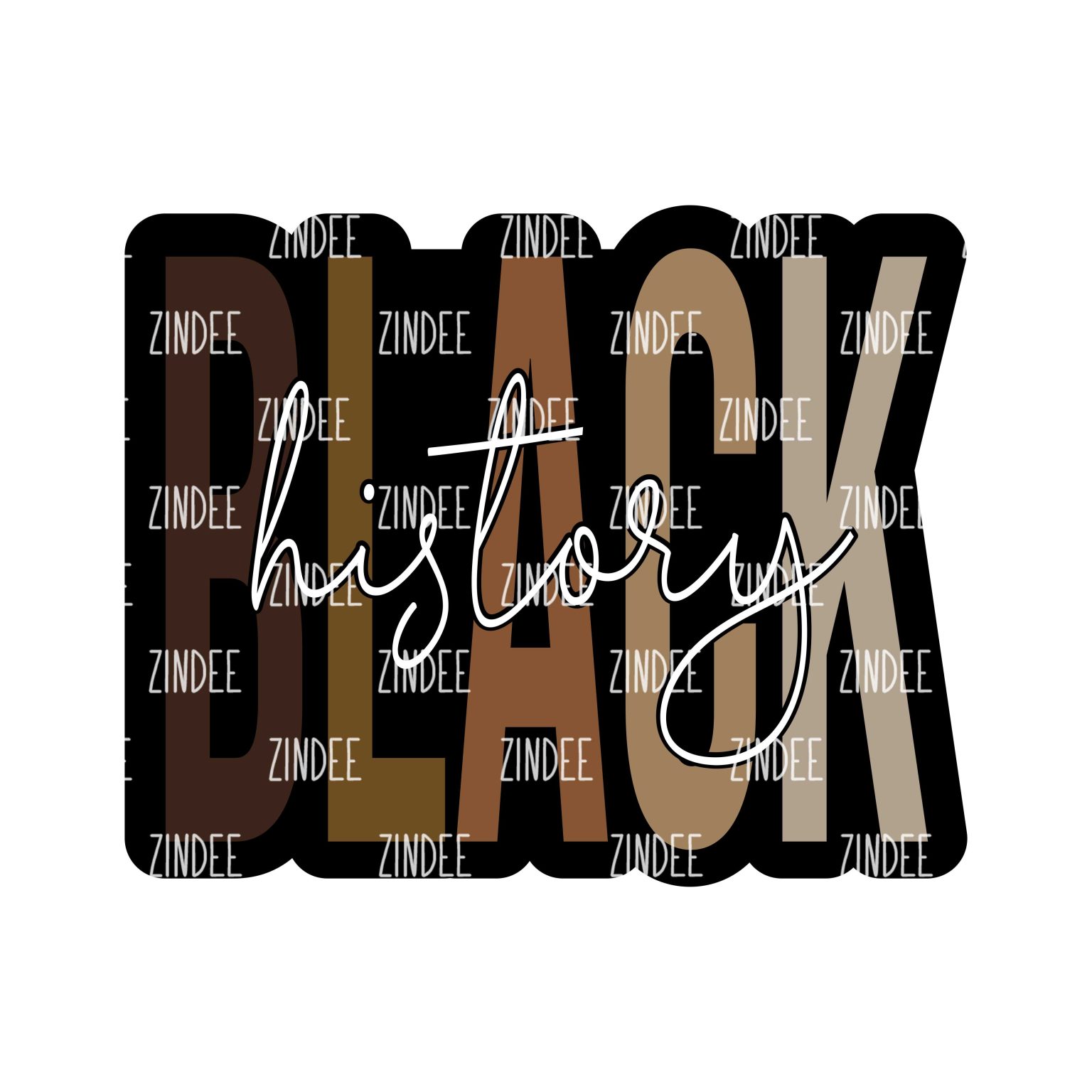 Block Script Black History Acrylic Blank- Sticker- UV DTF (3 inch) – Zindee