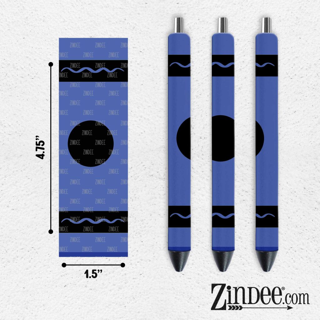 Blue Crayon VINYL Pen Wrap – Zindee