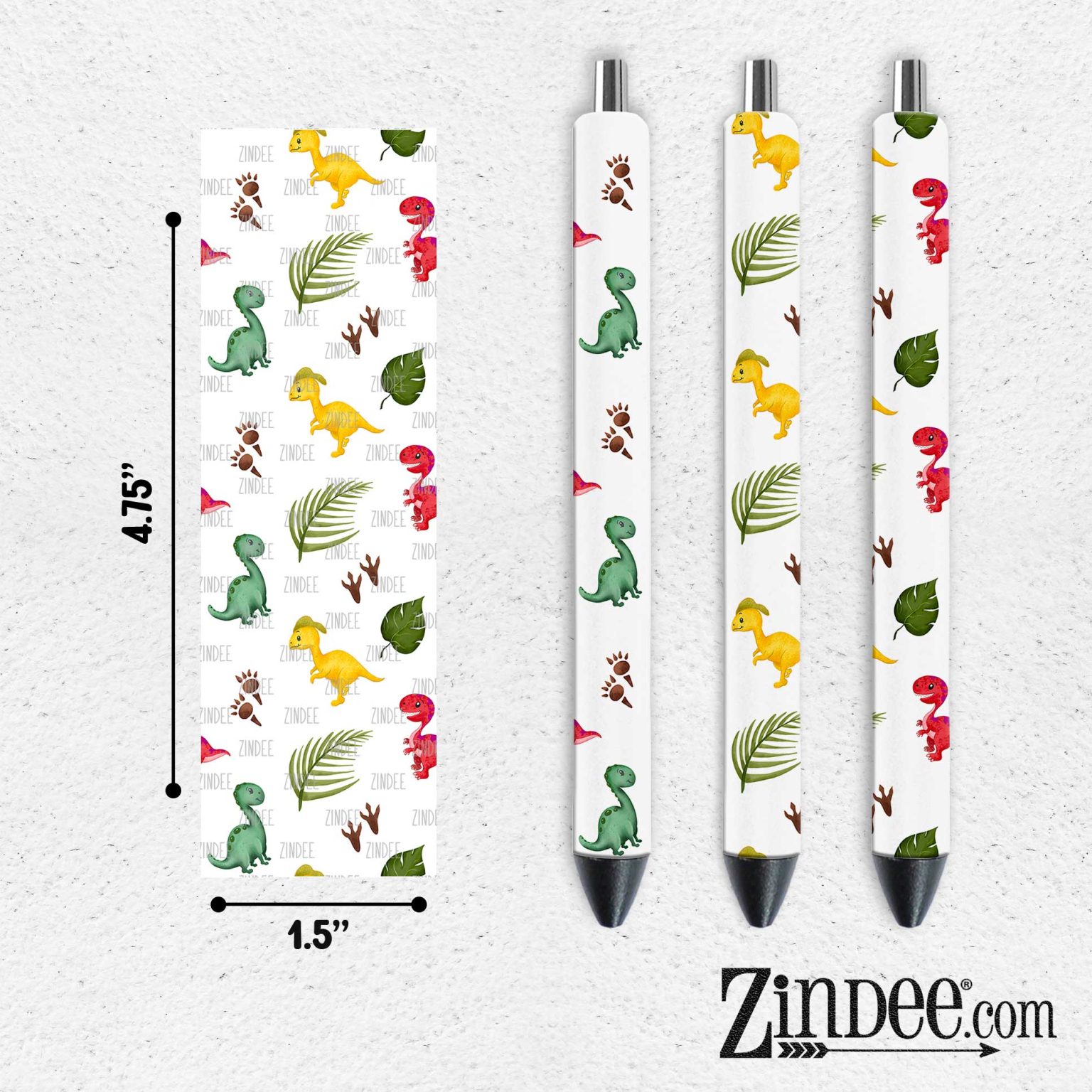 Dinosaur VINYL Pen Wrap – Zindee