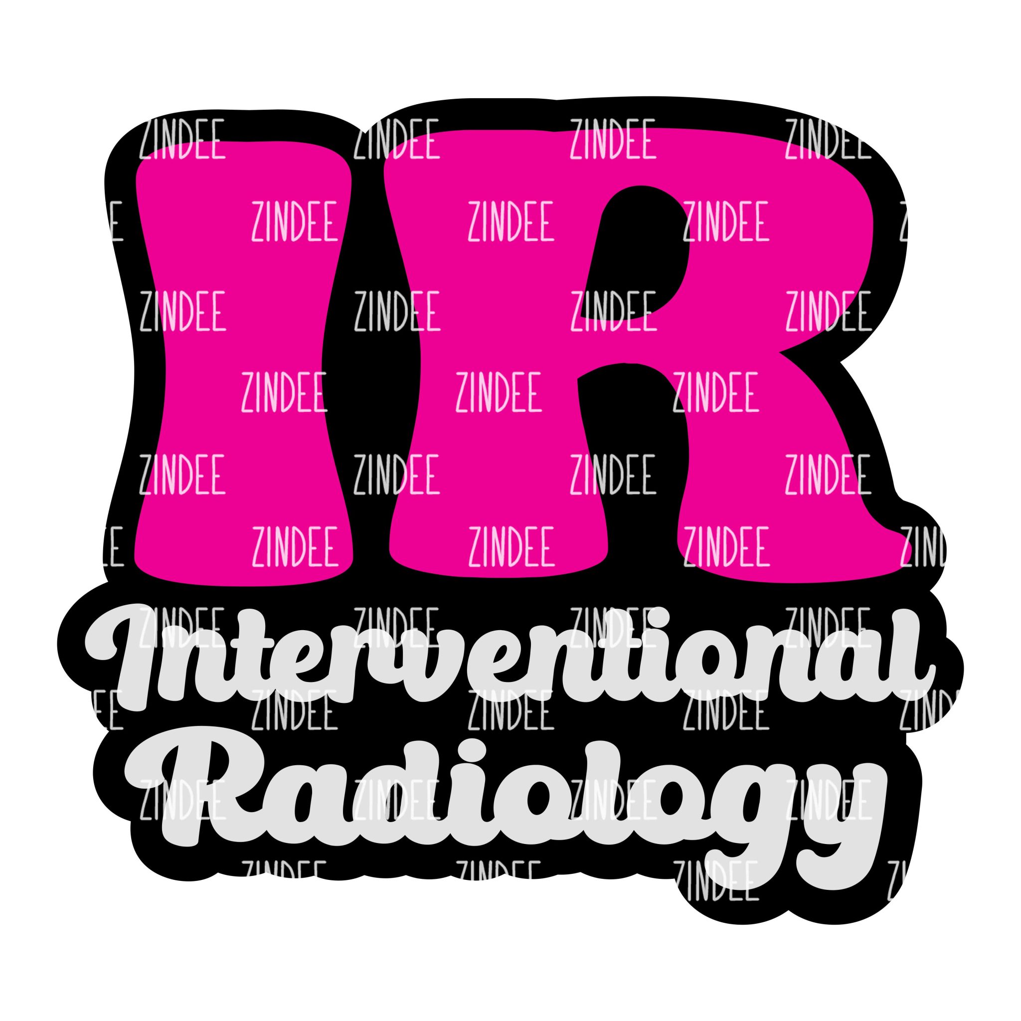 IR Interventional Radiology Acrylic Blank- Sticker- UV DTF (2 inch) NO ...
