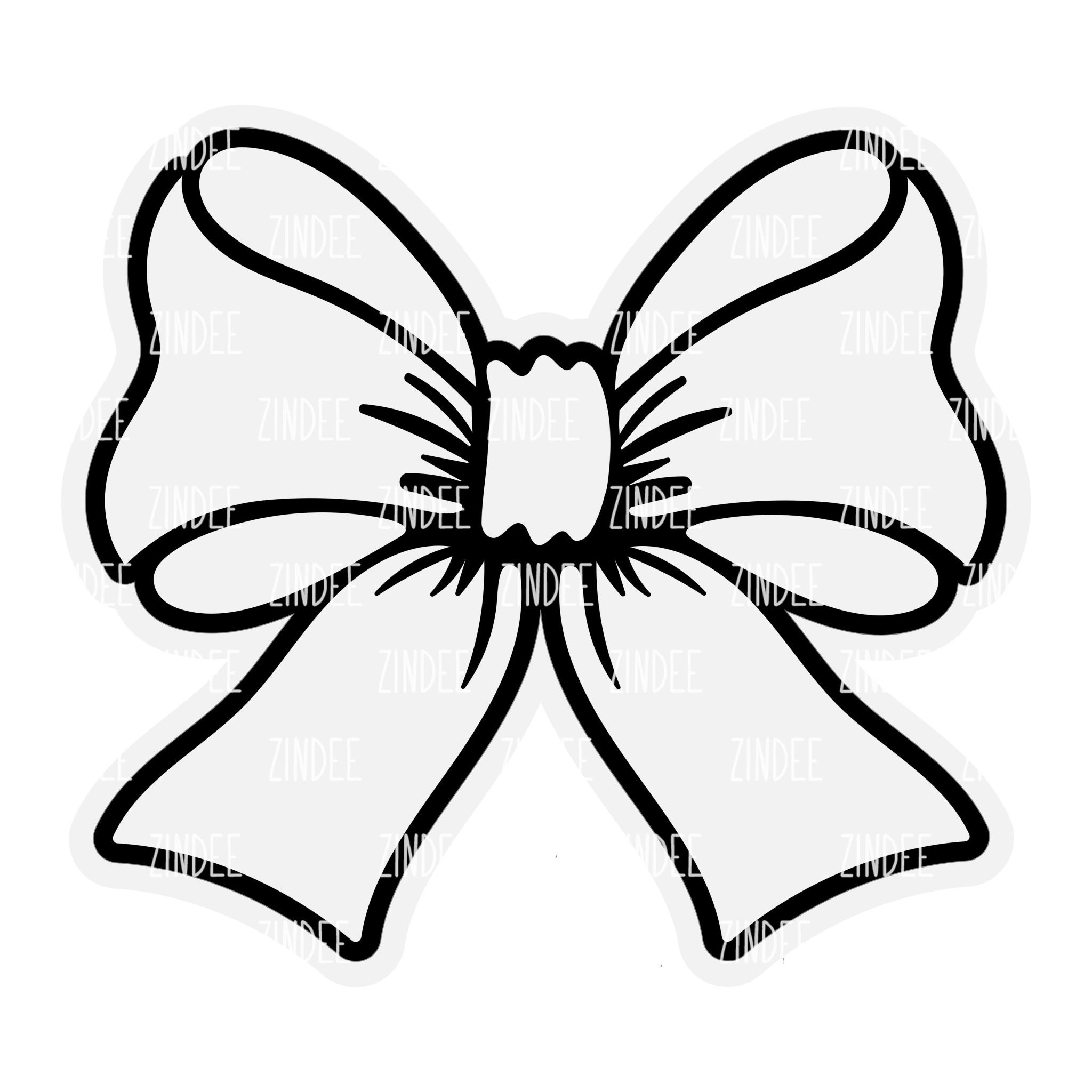 Outline Bow – Acrylic Badge Reel Blank (2″) No Hole | Optional Sticker ...