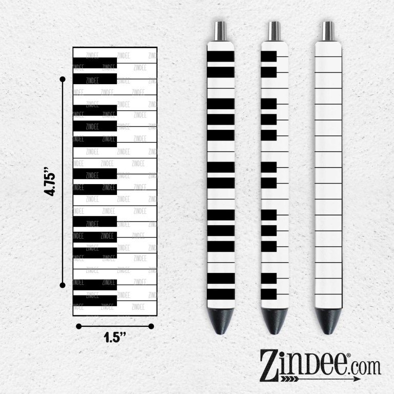 Piano Keys VINYL Pen Wrap – Zindee