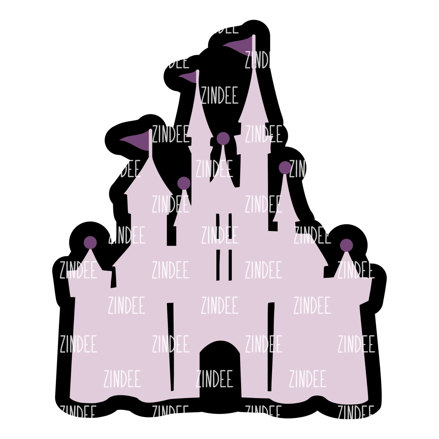Princess Castle Acrylic Blank- Sticker- UV DTF (3 inch) – Zindee