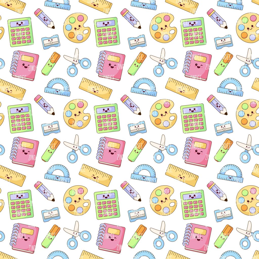 Stationery Collage seamless (Sublimation Sheet) – Zindee