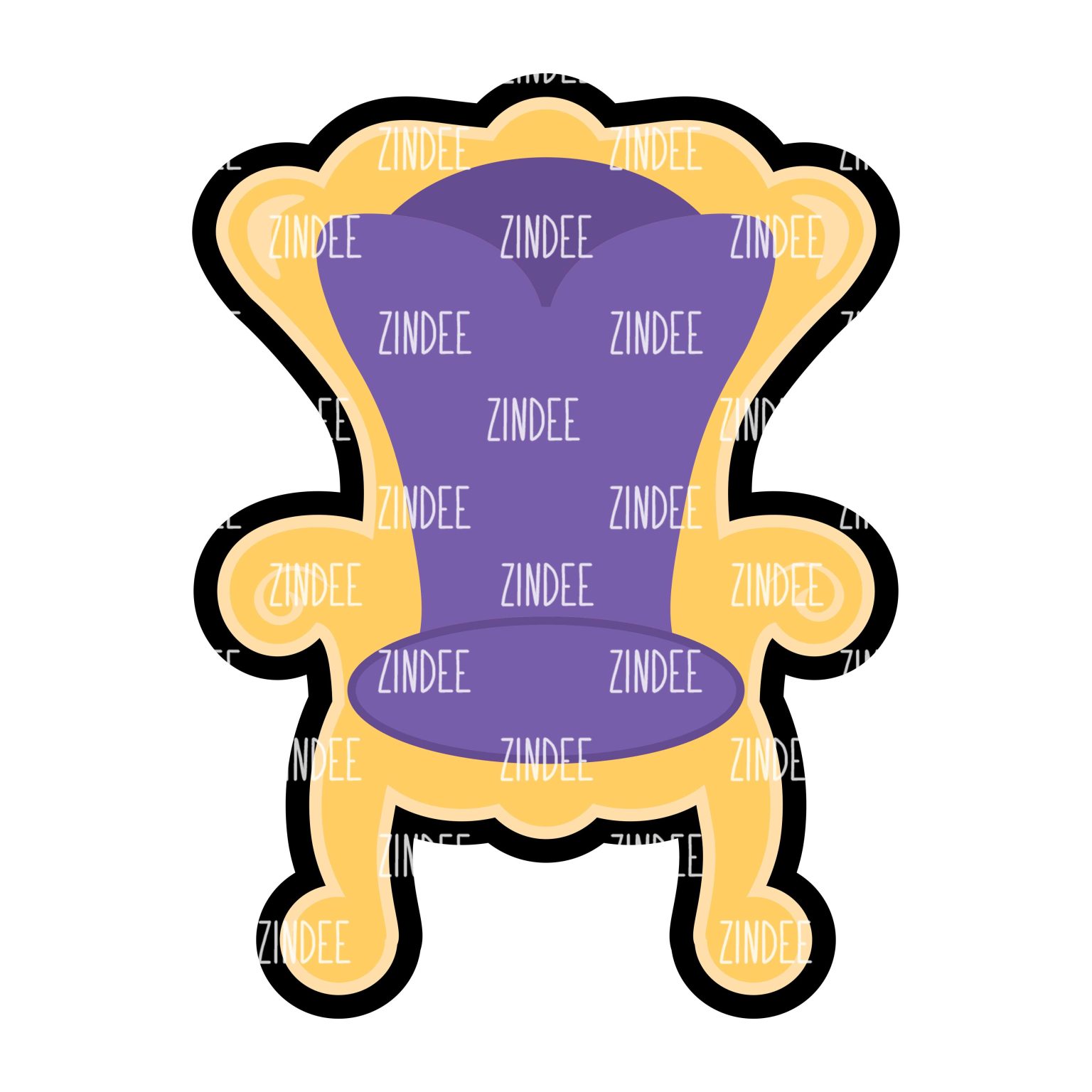 Throne Acrylic Blank- Sticker- UV DTF (3 inch) – Zindee