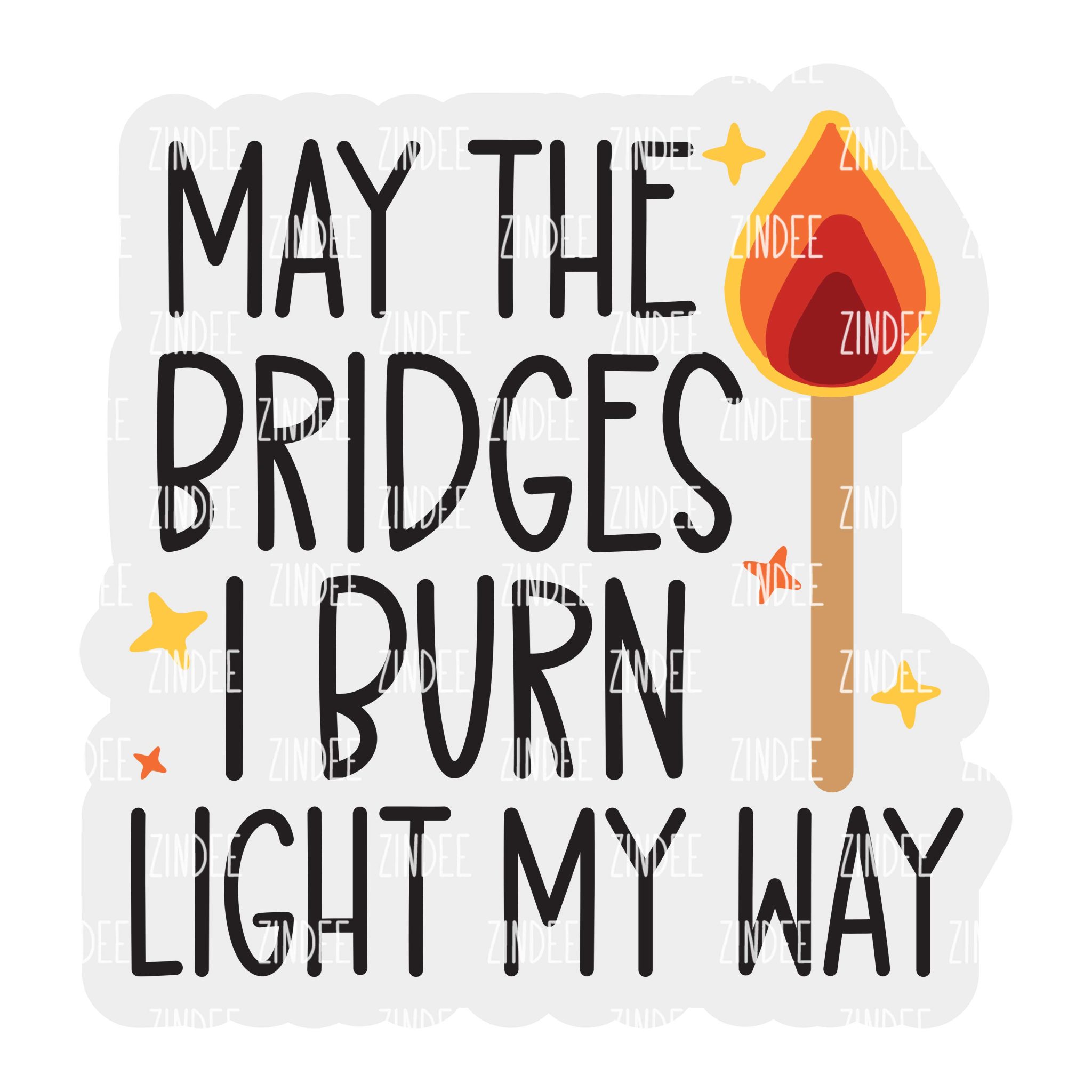 May The Bridges I Burn – Acrylic Badge Reel Blank (2″) No Hole ...