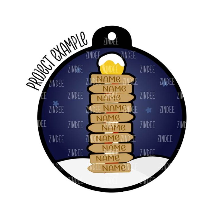 Sign Post (10) Christmas Ornament Insert (4 inch) – Zindee