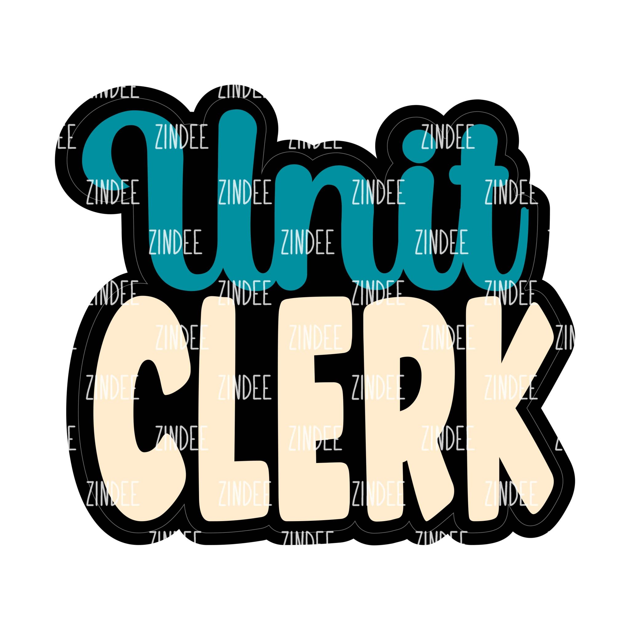 Unit Clerk Acrylic Blank- Sticker- UV DTF (2 inch) NO HOLE – Zindee