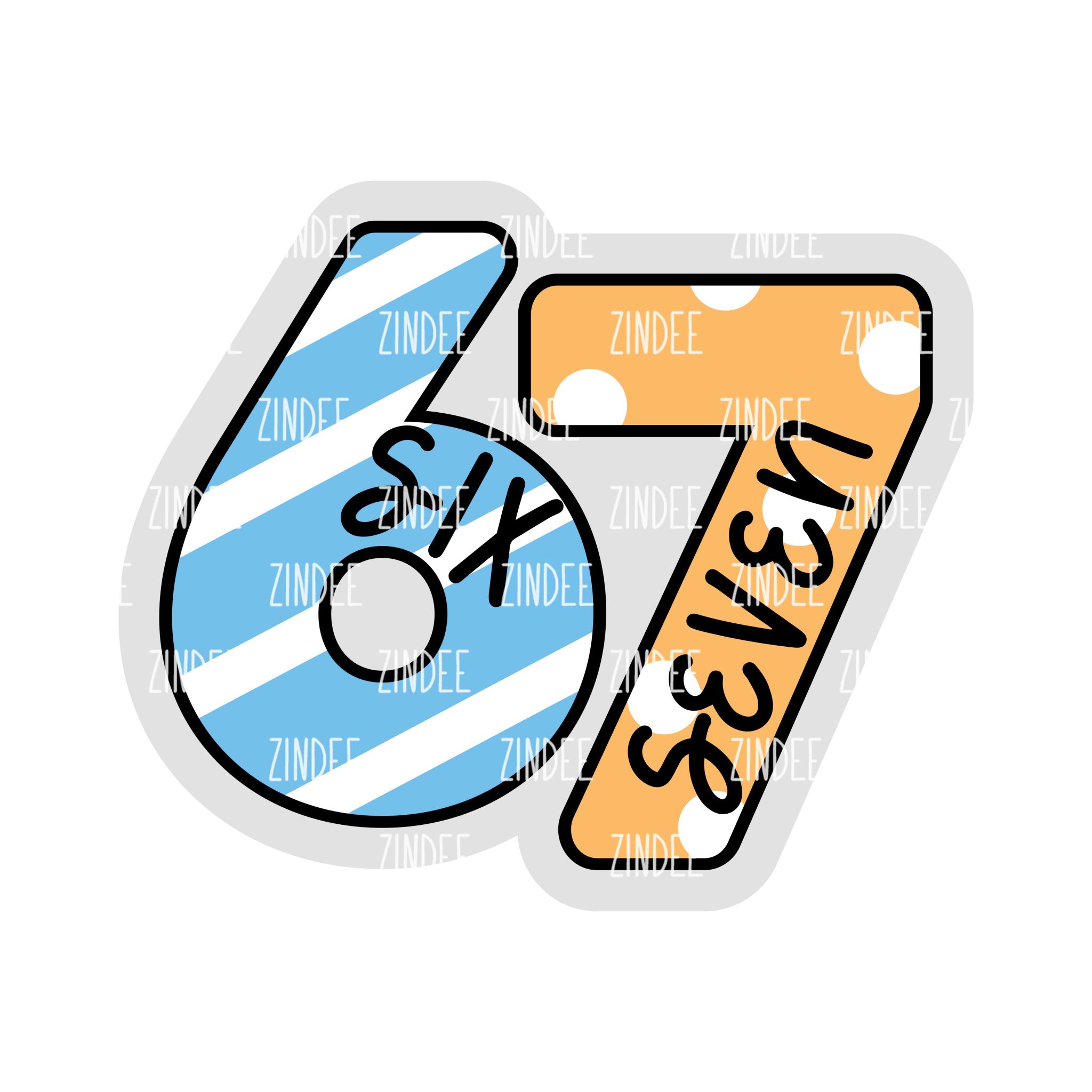 67 Six Seven – Acrylic Badge Reel Blank (2″) No Hole | Optional Sticker ...
