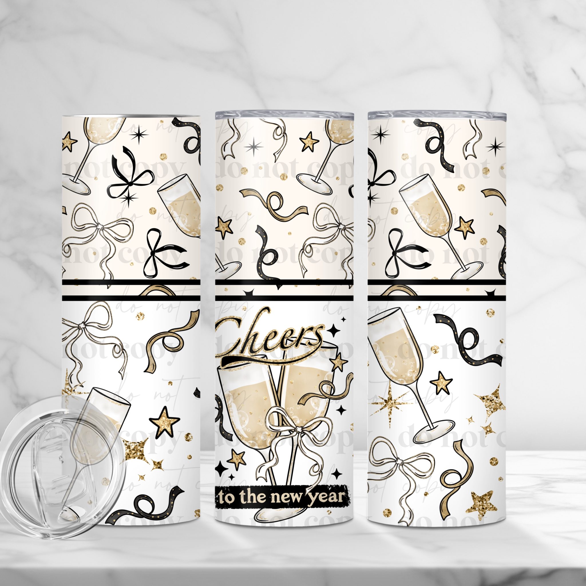 Cheers New Years (Sublimation Wrap) 20 oz Skinny – Zindee