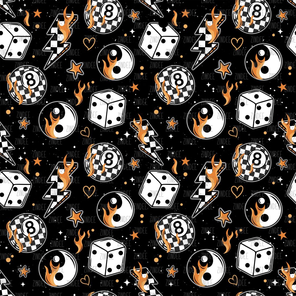 Magic Eight Ball Checker seamless (vinyl) – Zindee