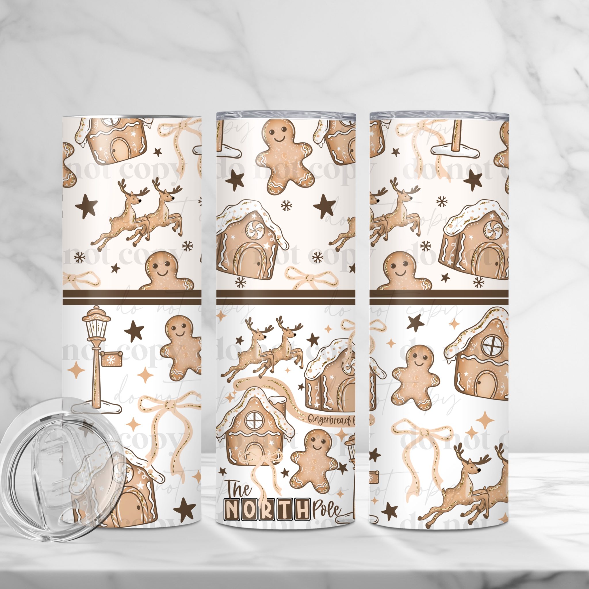 North Pole Gingerbread (Sublimation Wrap) 20 oz Skinny – Zindee