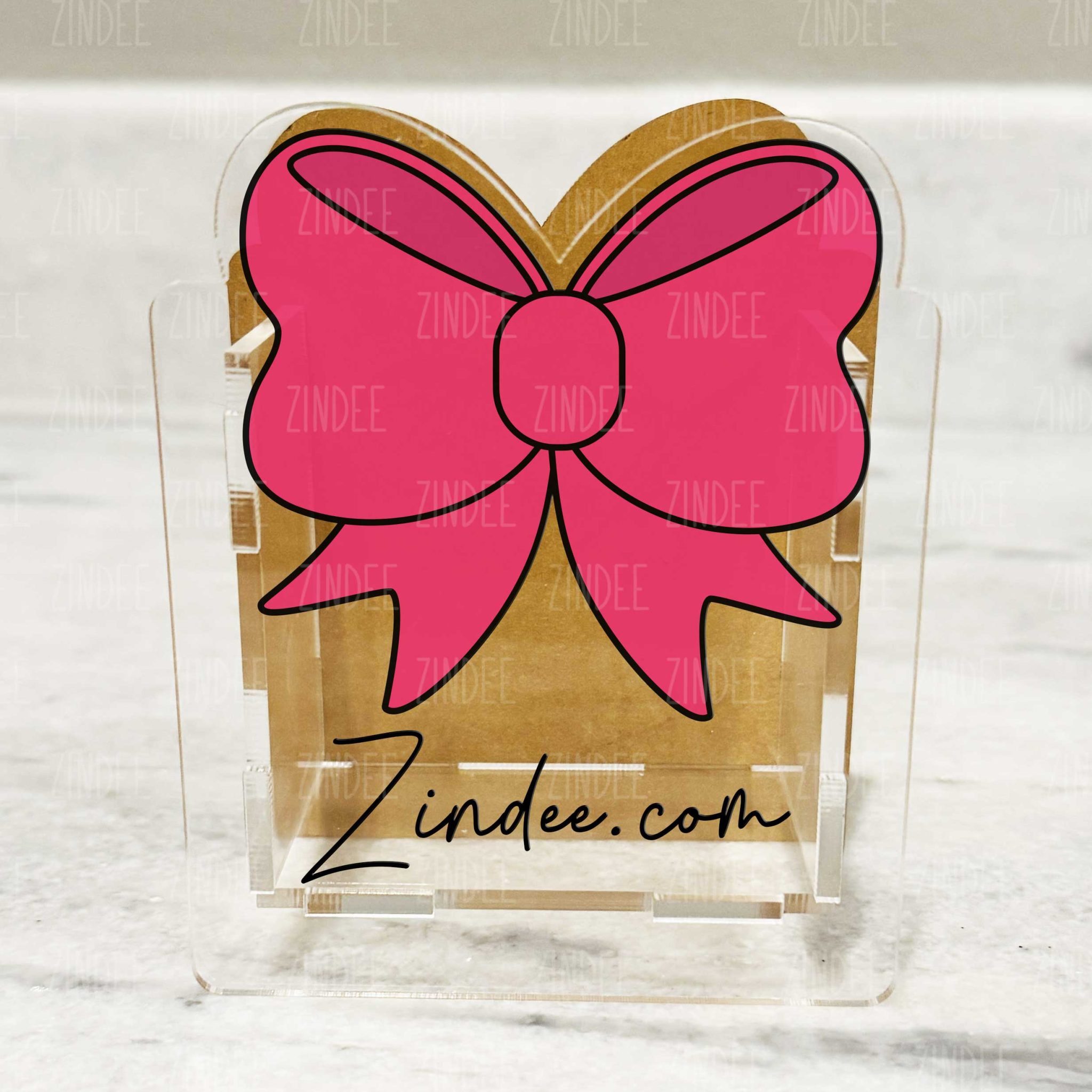 Simple Bow Pen Box – Acrylic Blank – Zindee